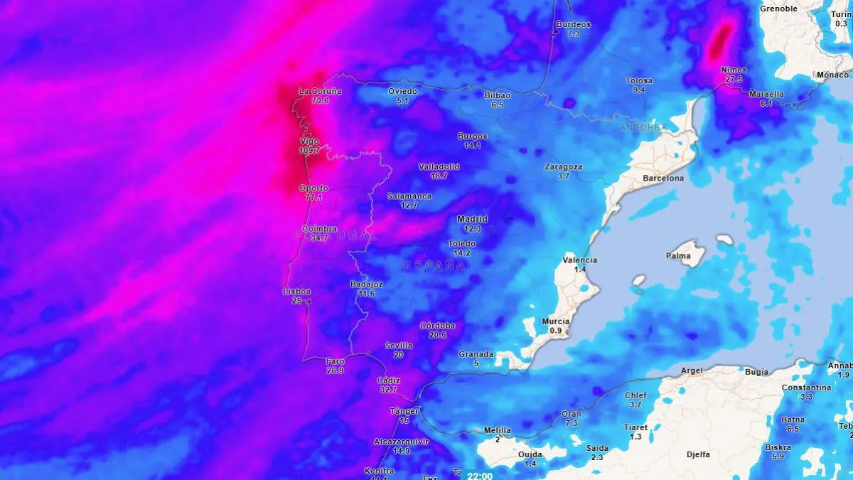 La Llegada De Frentes Atlánticos Desata Lluvias, Nieve Y Vientos ...